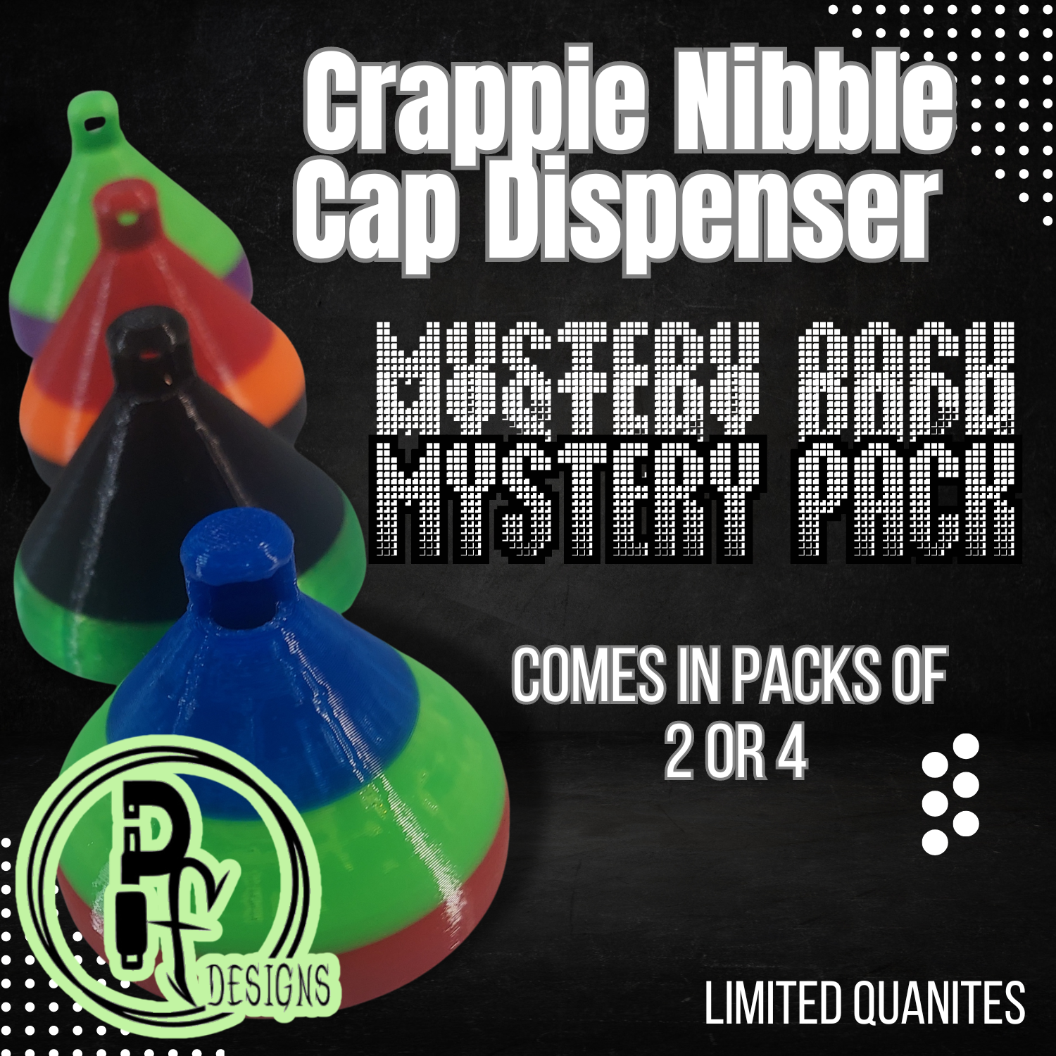 Mystery Crappie Nibble Cap Dispensers | Precision Fishing Designs